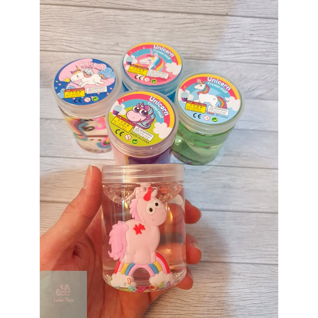 Jual Mainan Anak Slime Unicorn Surprise Colorful Slime SNI | Shopee ...