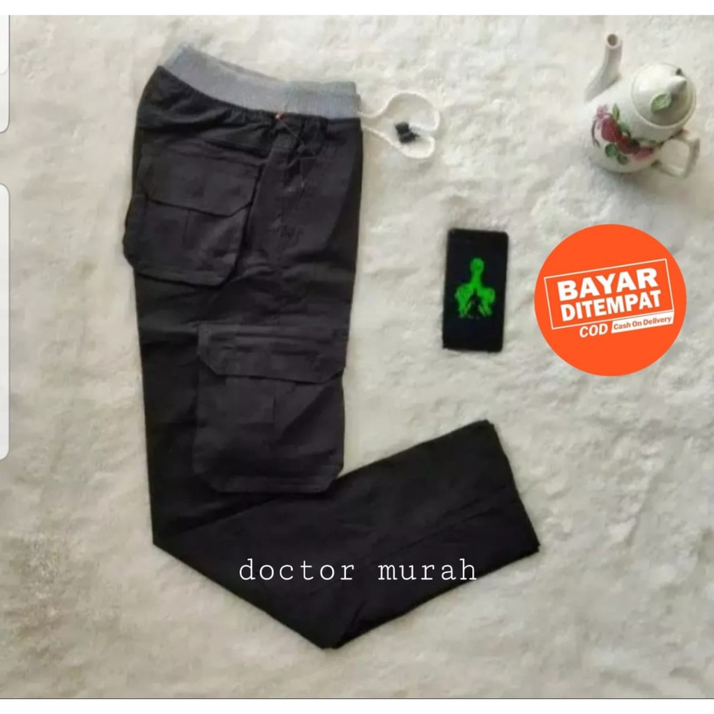 Jual CELANA CARGO PANJANG PINGGANG KARET 2021 | Shopee Indonesia