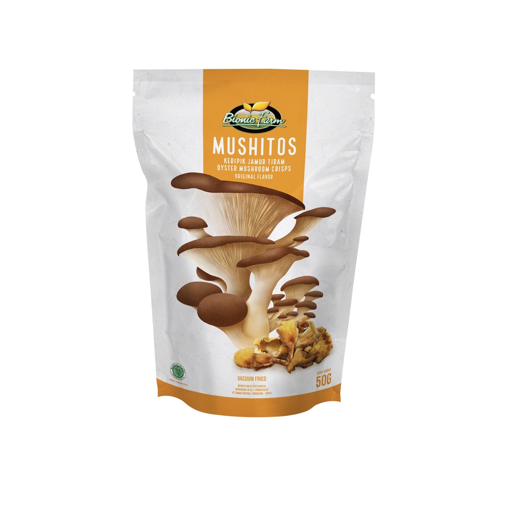 Jual Bionic Farm Keripik Jamur Tiram Original 50g | Shopee Indonesia