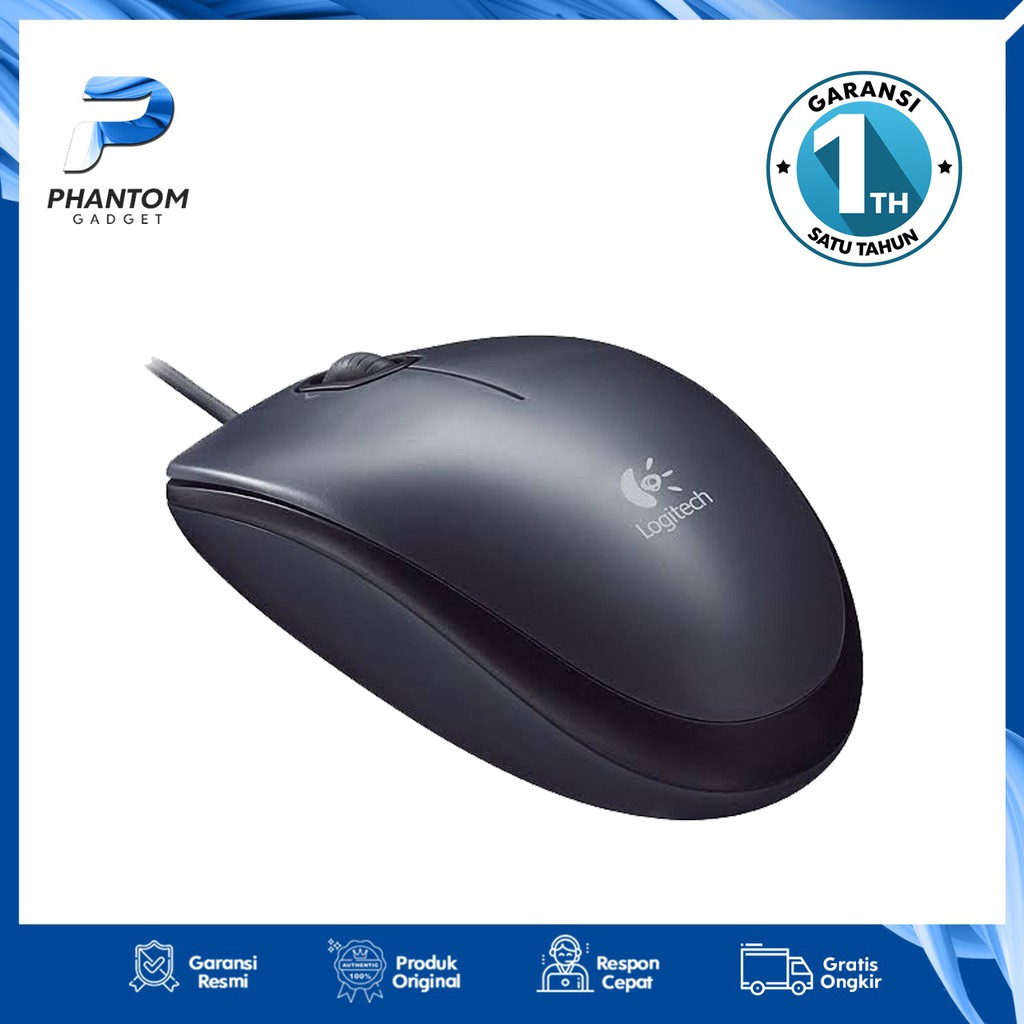 Jual Mouse Kabel USB Logitech M90 Black Plug and Play Compatible ...