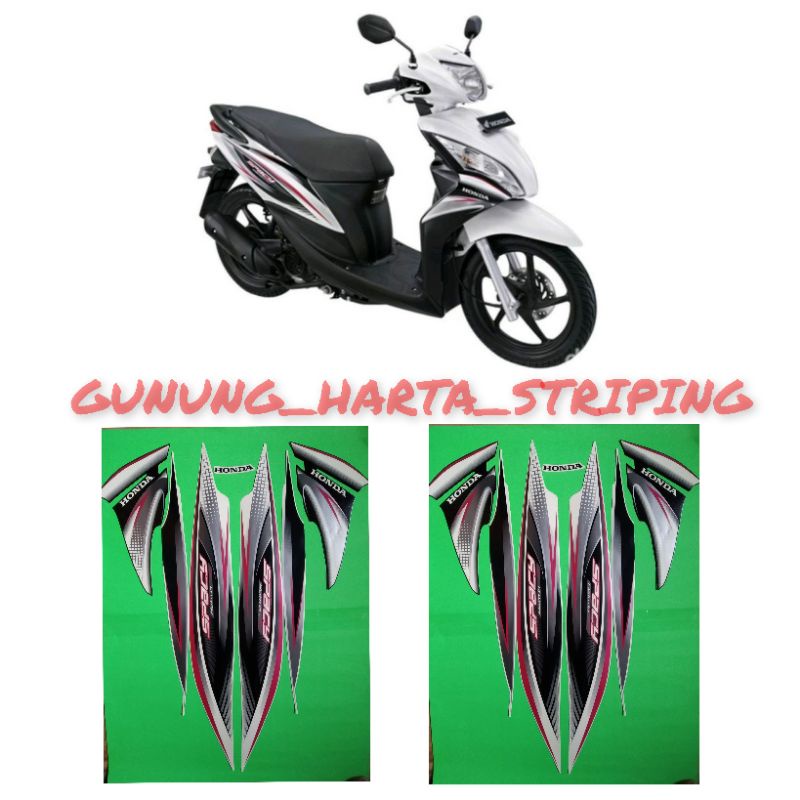 Jual Striping Stiker Lis Les Body Motor Full Set Honda Spacy FI Helm In ...