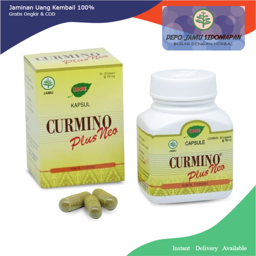 Jual Jamu IBOE - 1 botol Curmino Plus Neo Herbal Supplement 30 kapsul ...
