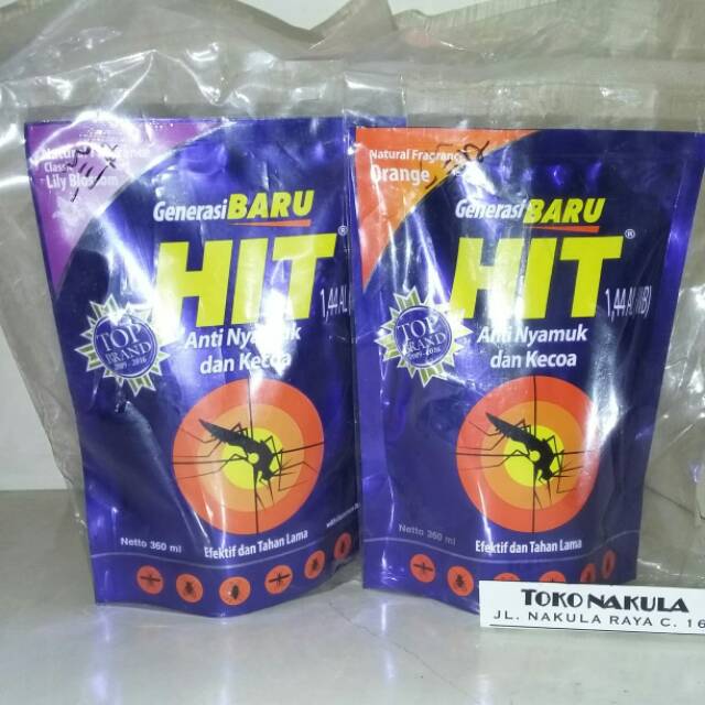 Jual Hit Cair Isi Ulang Anti Nyamuk Dan Kecoa Refill Pouch 360ml ...