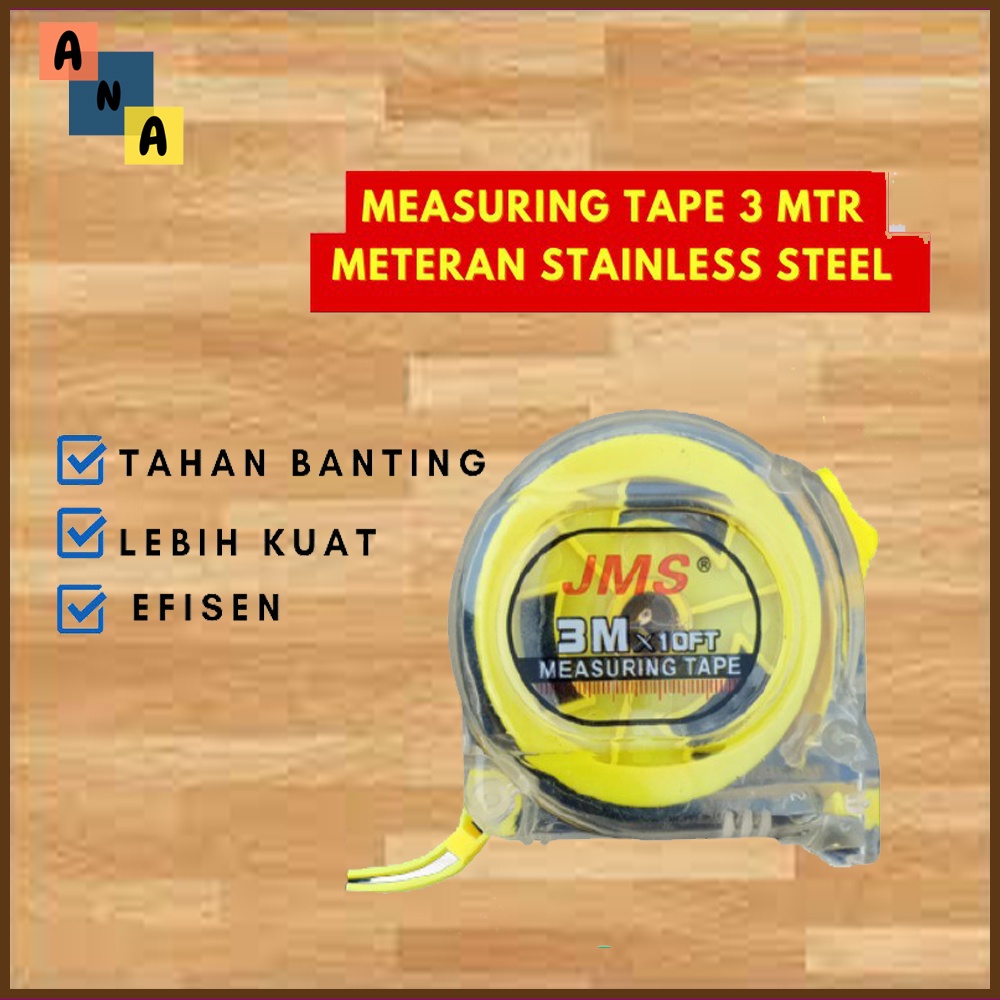 Jual Meteran Tukang Gulung Rol Roll Mini Bangunan Measuring Tape 3M 5M Murah Alat Pertukangan ...