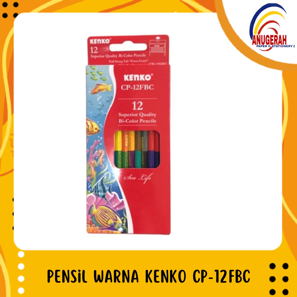 Jual PENSIL WARNA KENKO CP-12FBC Bi-Color (PCS) | Shopee Indonesia