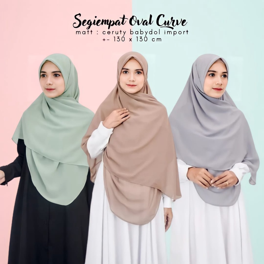 Jual HIJAB SEGIEMPAT MALAY OVAL, S4 SYAR'I MASA KINI, SEGI EMPAT CURVE ...