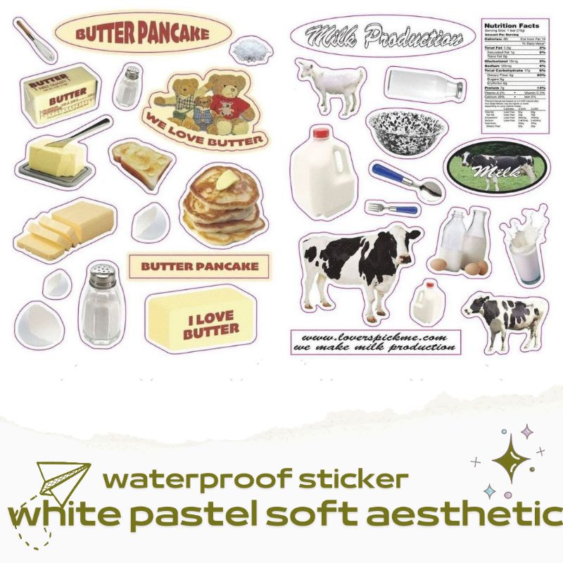 Jual WHITE PUTIH SOFT PASTEL aesthetic STICKERS ANTI AIR ISI 20 BUAH 2 ...