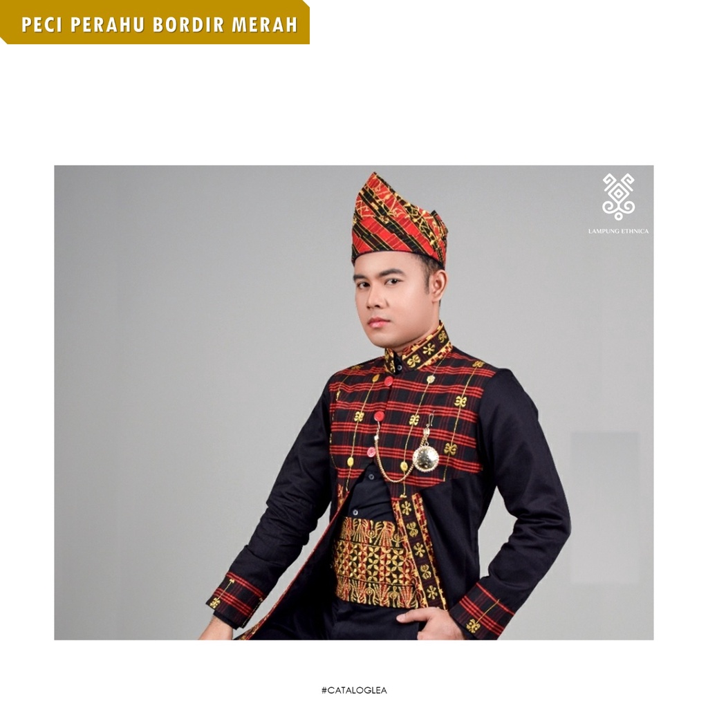 Jual LAMPUNG ETHNICA OFFICIAL- TAPIS LAMPUNG ASLI -Peci PERAHU BORDIR ...