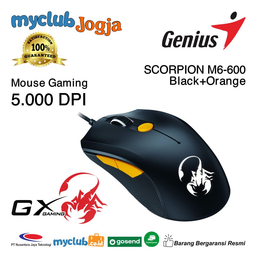 Jual Mouse Gaming Genius M6-600 Black-Orange GX-Gaming Scorpion ...