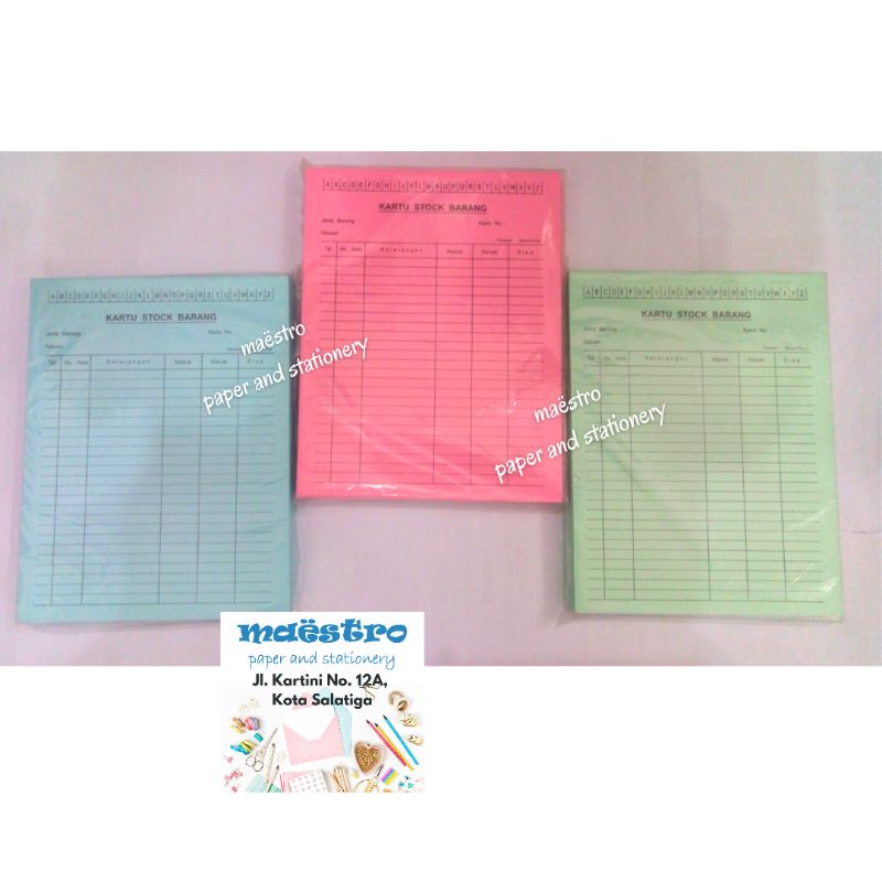 Jual Kartu Stock Barang 1/2 Folio 100 Lembar / Kartu Stok | Shopee ...