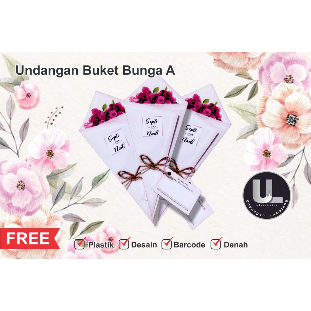 Jual Undangan Nikah Buket Bunga A | Shopee Indonesia