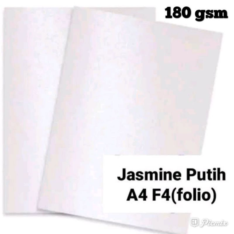 Jual Kertas Jasmine Putih 500 Lembar A4 F4 (180GSM) | Shopee Indonesia
