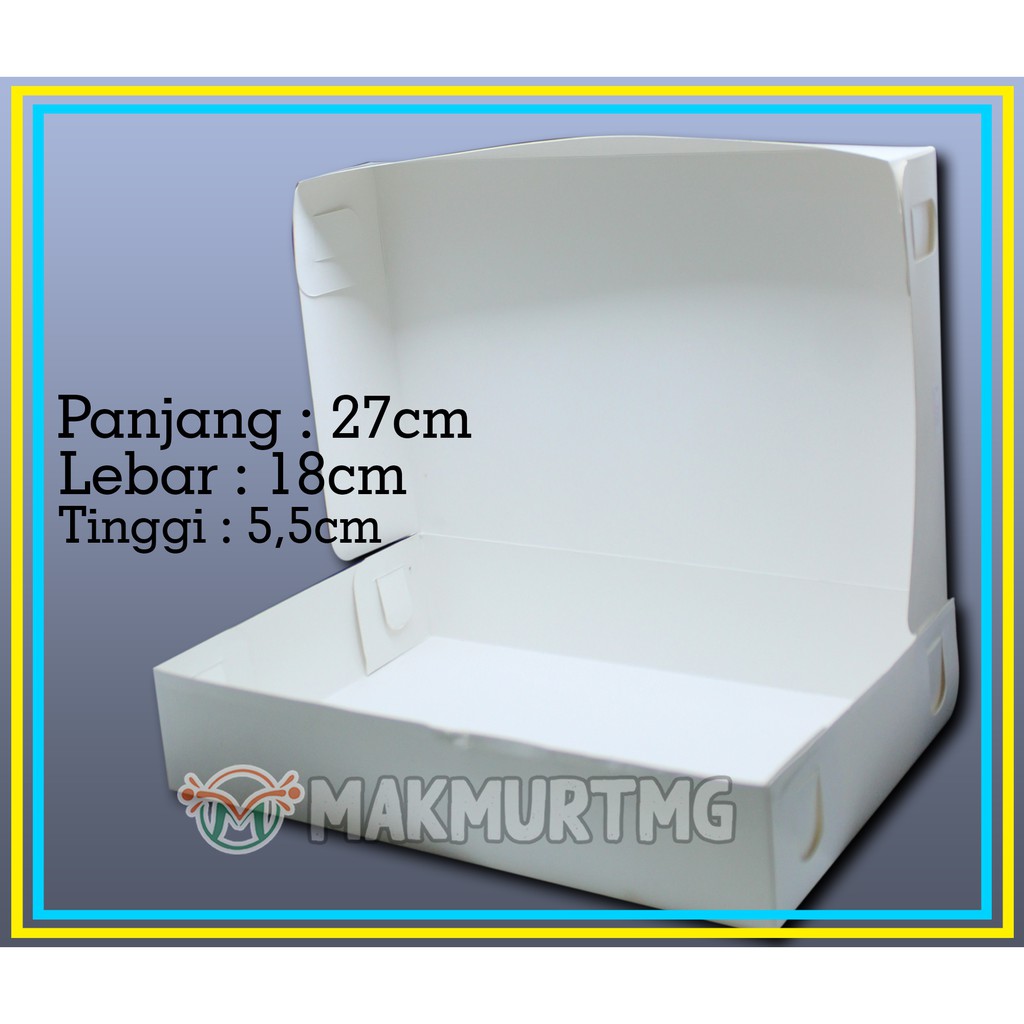 Jual DUS DONAT PUTIH POLOS 27X18X5,5cm | Shopee Indonesia