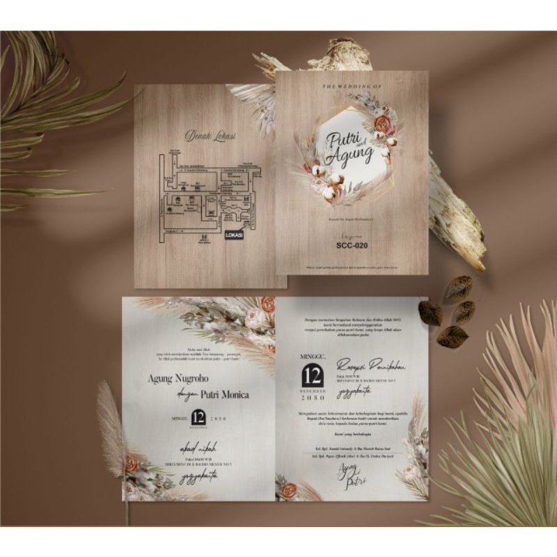 Jual Undangan Pernikahan Rustic Kekinian | Shopee Indonesia
