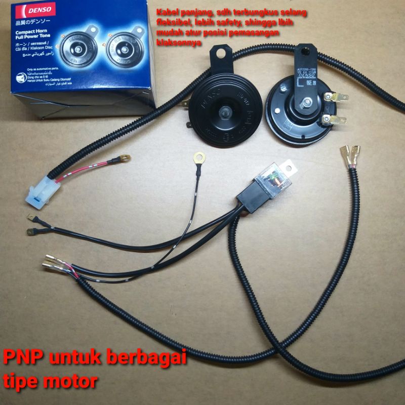 Jual Klakson Denso Disc paket lengkap PNP - suara nyaring stereo ...
