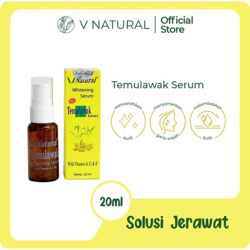 Jual V NATURAL WHITENING SERUM TEMULAWAK | Shopee Indonesia