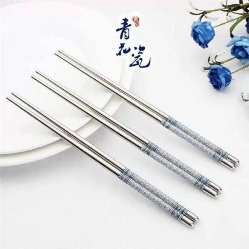 Jual SUMPIT STAINLESS KOREA 1 PASANG (2 PCS)/ SUMPIR MIE/ SUMPIT ...