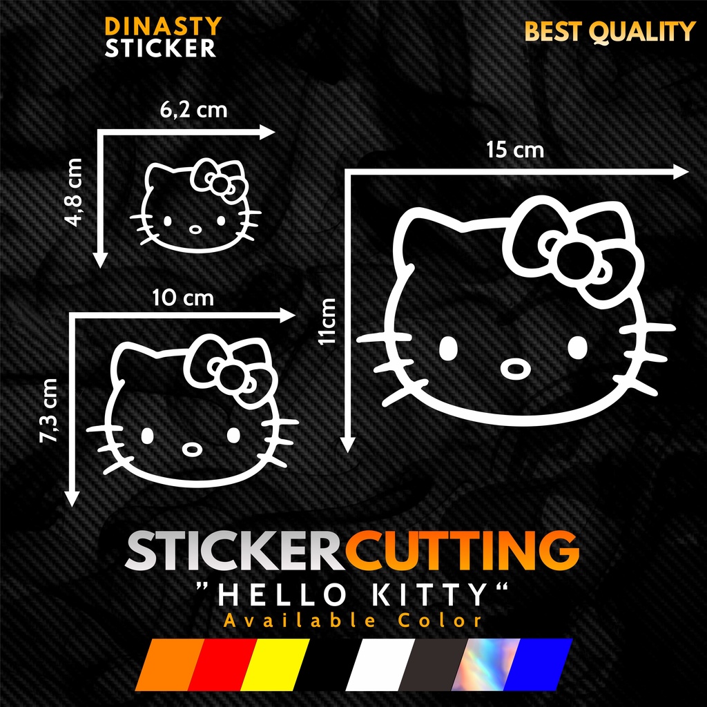 Jual STICKER STIKER CUTTING VIRAL HELLO KITTY UKURAN KECIL MEDIUM BESAR ...
