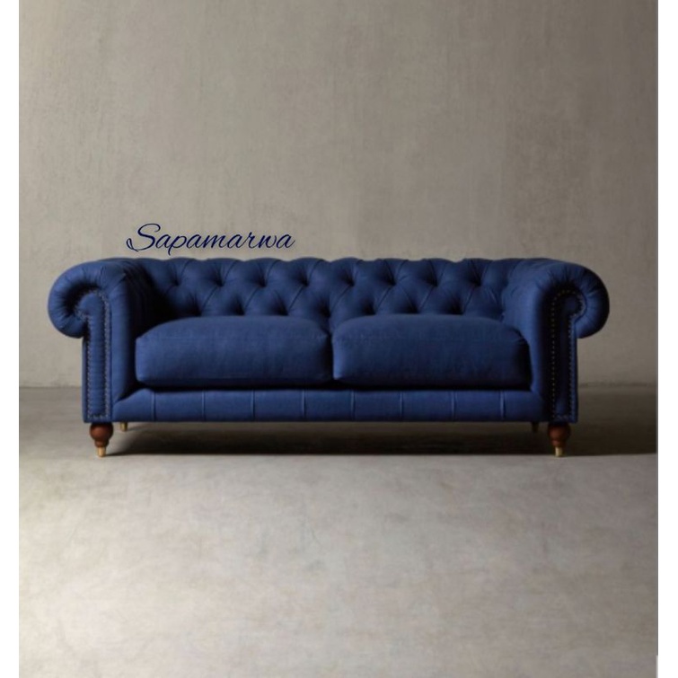 Jual sofa chesterfield 2 seater kursi ruang tamu minimalis | Shopee Indonesia