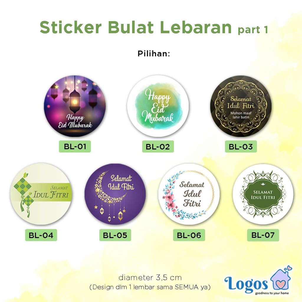 Jual Sticker Lebaran Ucapan Selamat Idul Fitri Tempel Kado Parcel ...