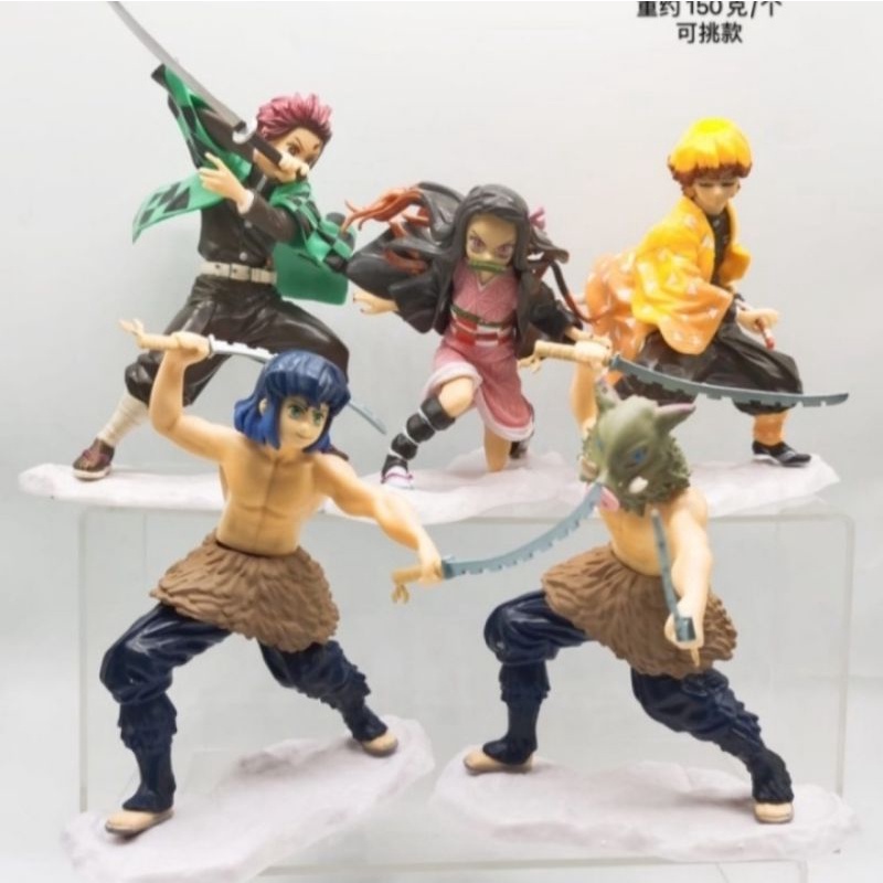 Jual 5pcs/Tanjiro zenitsu Nezuko Inosuke Kimetsu no yaiba Diorama ...