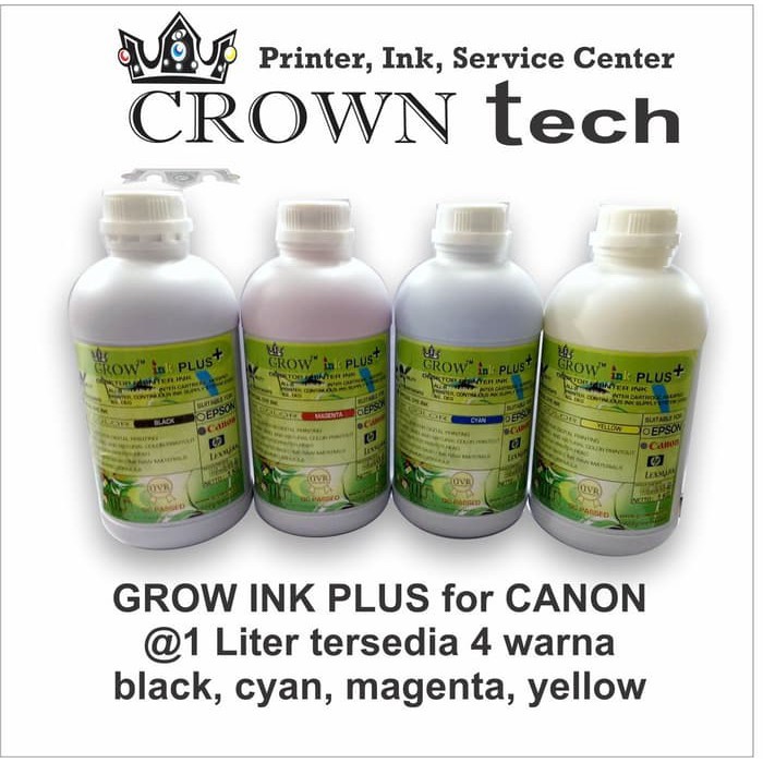 Jual tinta GROW INK PLUS for Printer CANON 1 Liter | Shopee Indonesia