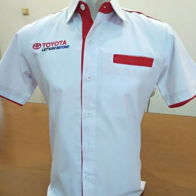Jual Seragam Toyota Baju Kemeja Toyota Merah Putih Let's Go Beyond ...