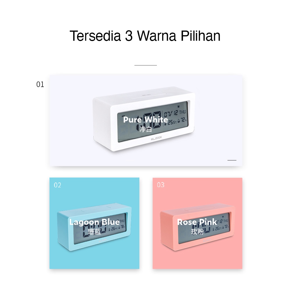 Jual Deli Nusign Digital Clock / Jam Digital Dengan Alarm, Tanggal ...