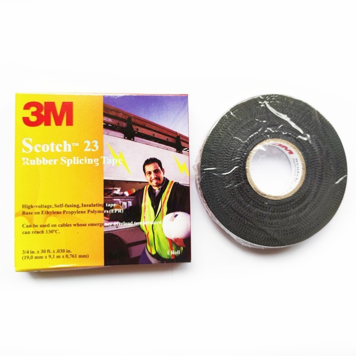 Jual Isolasi Listrik 3M Scotch 23 Rubber Splicing Tape Tahan Panas Hingga 130'C | Shopee Indonesia