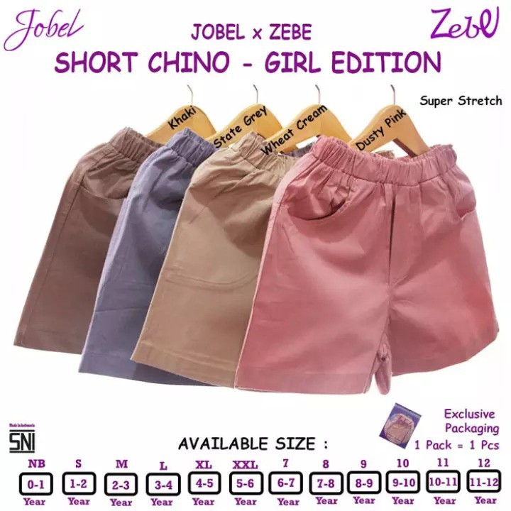 Jual Kazel Jobel x Zebe Short Chino Girl Edition (JBL-CPDCG) | Shopee Indonesia