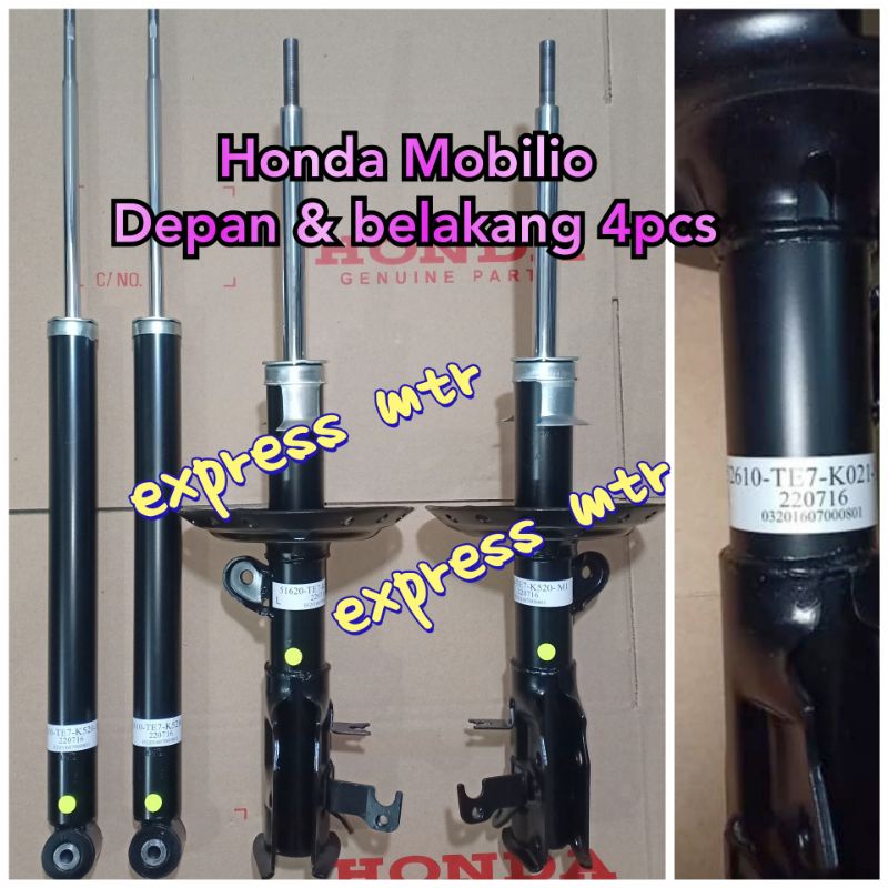 Jual shockbreaker shock absorber honda mobilio dan brio depan belakang ...