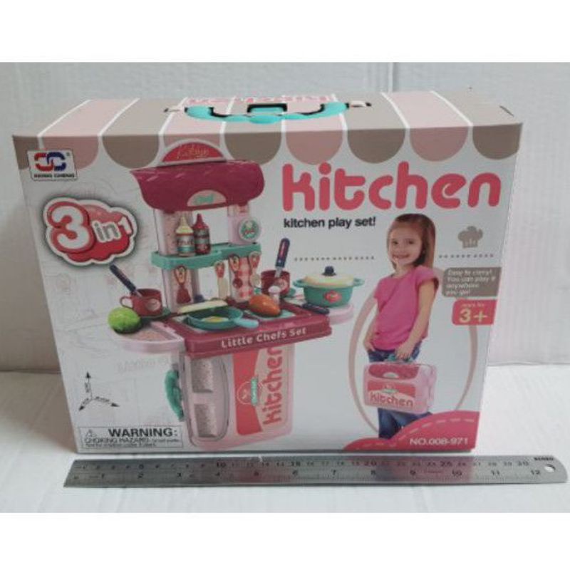 Jual mainan Kitchen Set 3 in 1 masak masakan | Shopee Indonesia