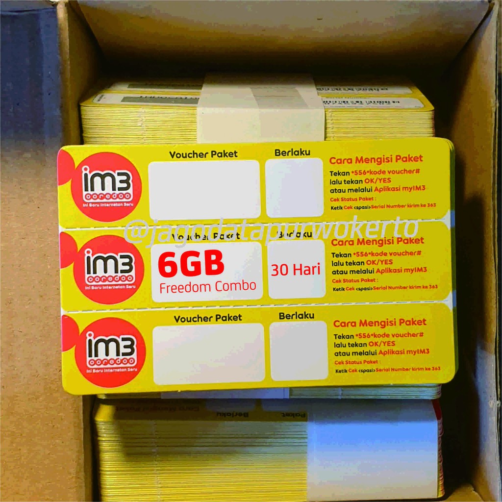 Jual Voucher Paket Data Indosat Freedom Combo 6GB | Shopee Indonesia