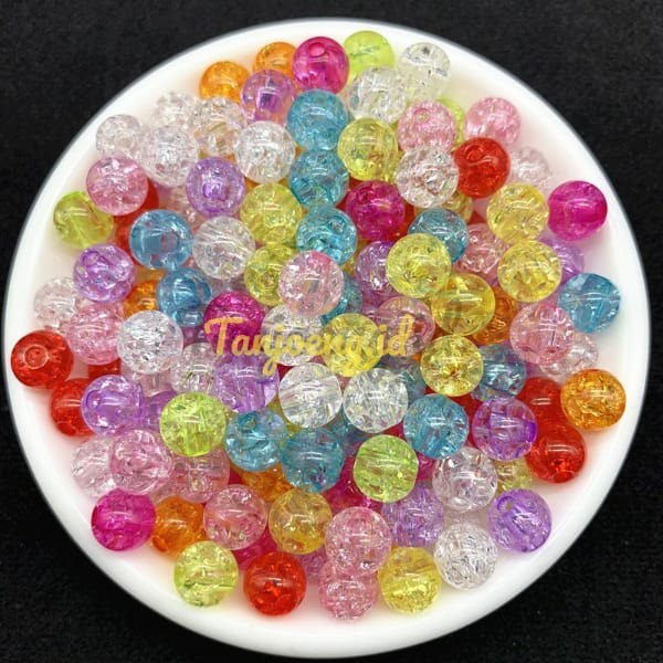 Jual [ 50 Pcs ] Mote Es Retak Manik Manik Ice Bola Kaca Retak Acrylic ...