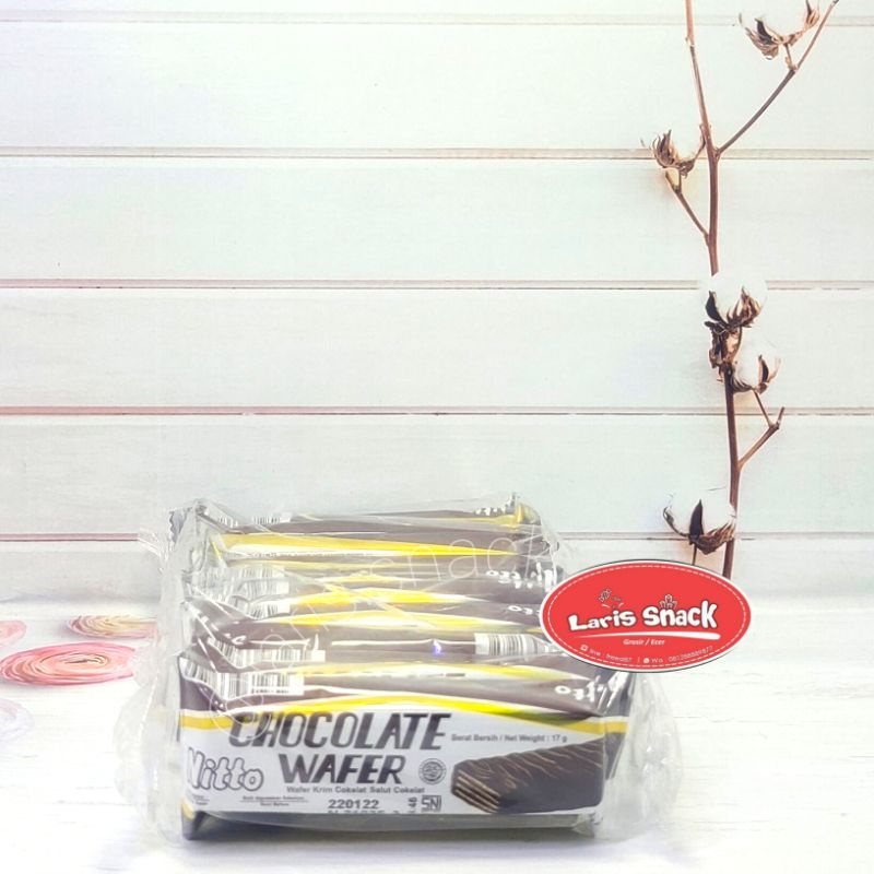 Jual Nitto Chocolate Waffer Coklat 17gr x 10 pcs | Shopee Indonesia