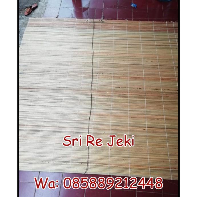 Jual Kerai / Tirai bambu L2m T 2 (sudah Katrol) kerai/kere/kray siap pasang | Shopee Indonesia