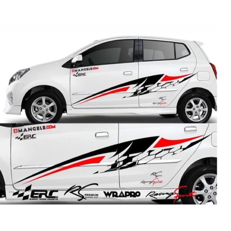 Jual stiker mobil modif racing les bodi pintu mobil decal | Shopee ...