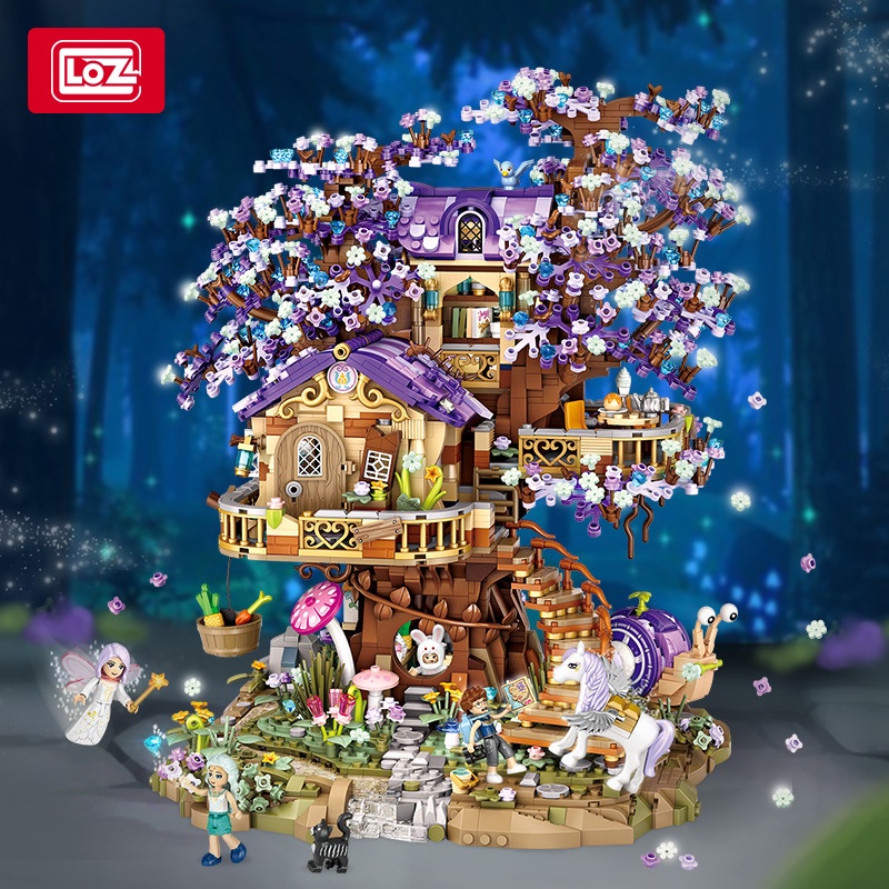 Jual Loz 1065 - ELF Tree House with Light Emitting Building Blocks ...