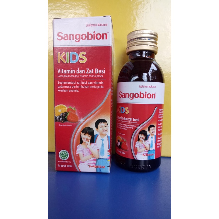 Jual Sangobion Vitatonik Sirup 250 ML Dan Sangobion kids100 ML | Shopee ...