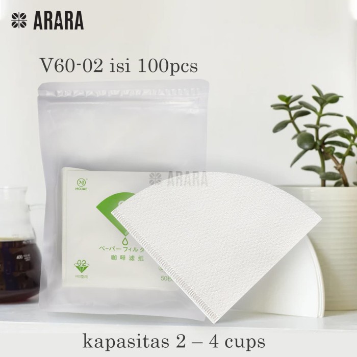 Jual [drink maker] V60 Paper Filter White 02 Vcf-02 Isi -100W (Bleach ...
