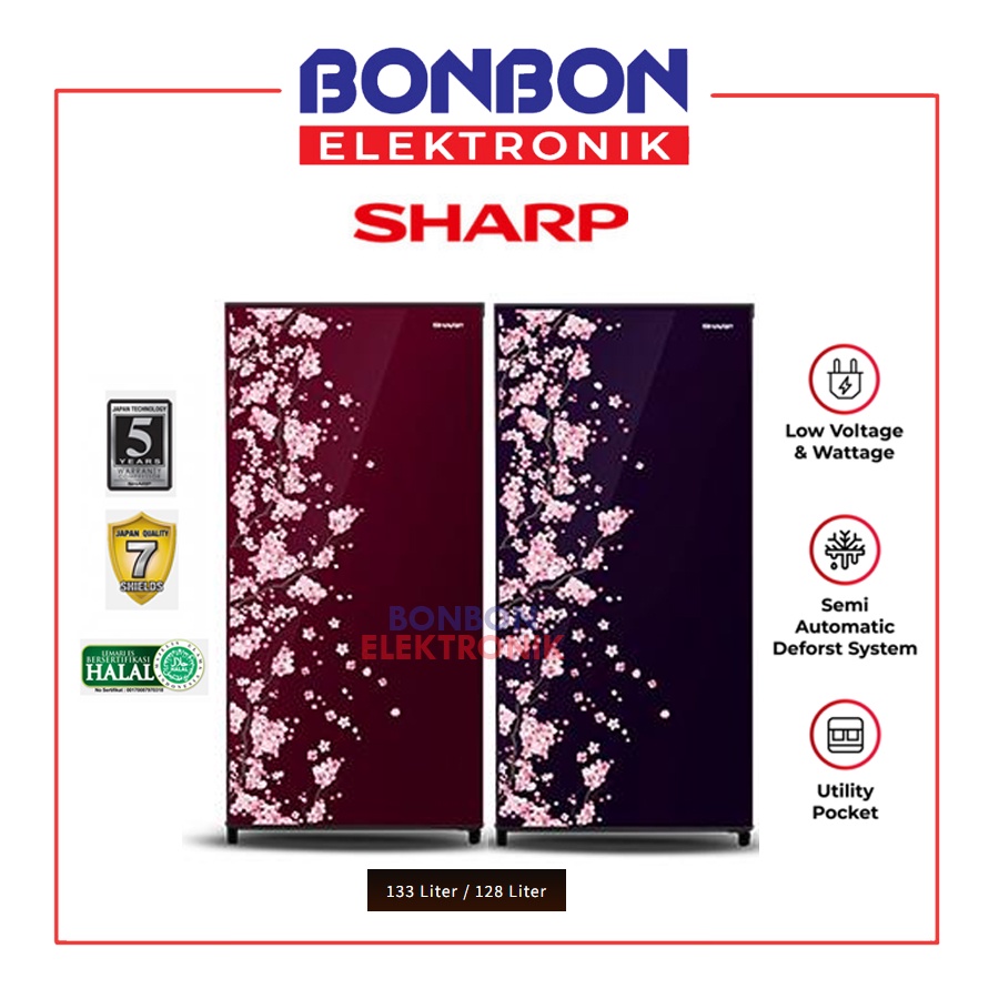 Jual Sharp Kulkas 1 Pintu SJ-N162D-VB/VR / SJN 162 DVB / SJN162 Sakura ...