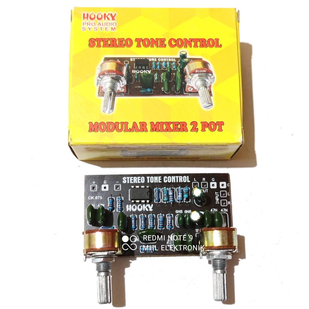 Jual Stereo Tone Control Master Control Bass Treble Modular Mixer 2 Pot ...