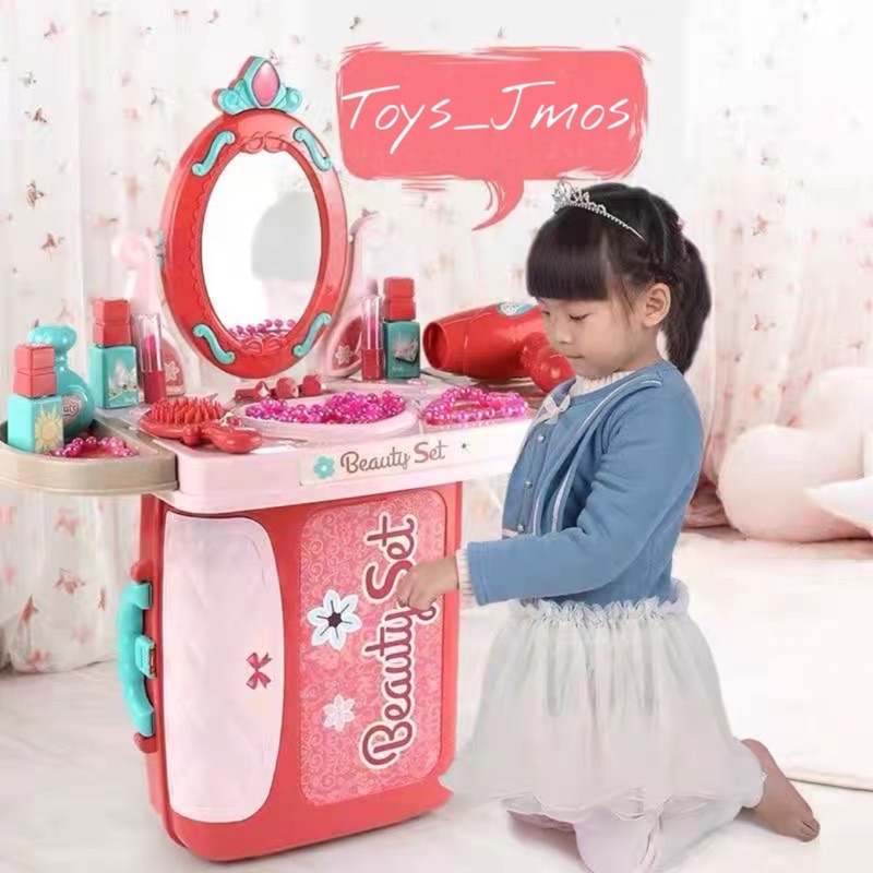 Jual Mainan makeup beauty 3in1 mainan dandan beauty playset salon koper ...