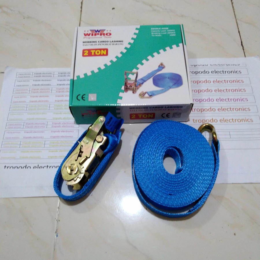 Jual Webing webbing ratchet Cargo lashing track WCL2T10 2Ton x 10M ...