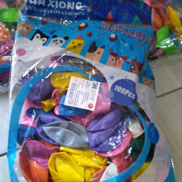 Jual Balon metalic isi 100pcs ( 7 inch ) | Shopee Indonesia
