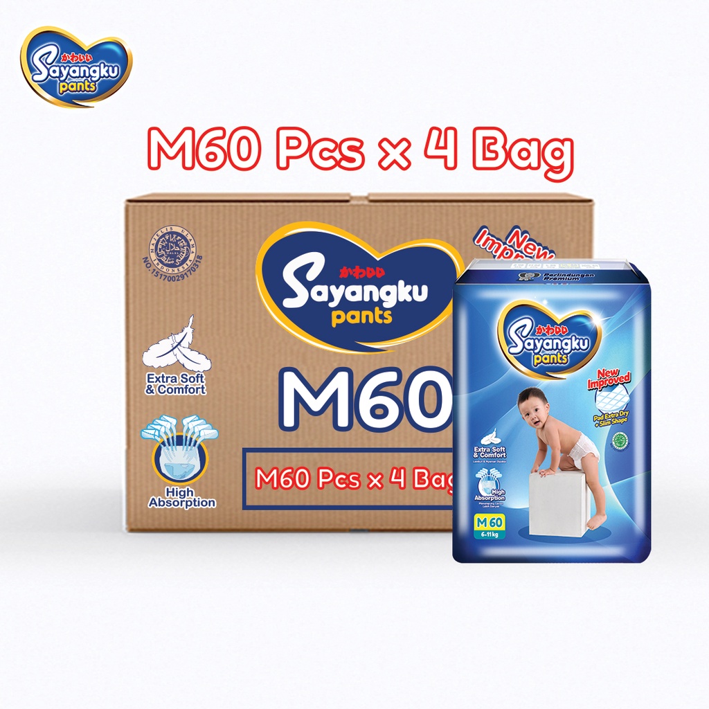 Jual SAYANGKU PANTS M60 X 4 BAGS (1 KARTON) | Shopee Indonesia