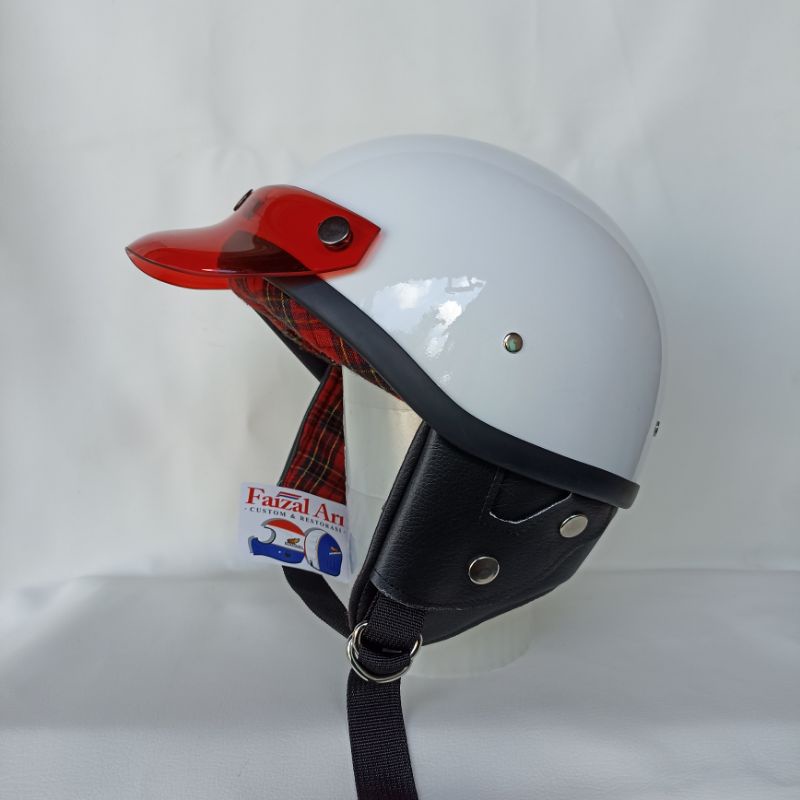 Jual PROMO Helm Chips Chip Putih Model Japan Vintage 1 | Shopee Indonesia