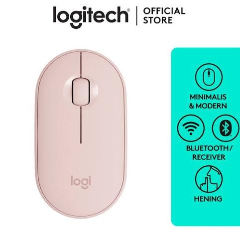 Jual Mouse Wireless Bluetooth Logitech Pebble M350 Pink | Shopee Indonesia