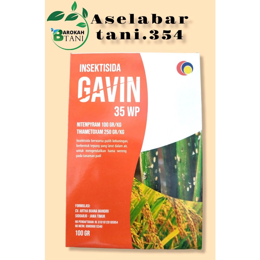 Jual INSEKTISIDA GAVIN 35WP ISI 100gr Bahan Aktif : Nitenpyram 100 gr ...