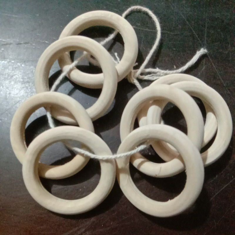 Jual Ring Kayu Natural 4 Ukuran tanpa sambungan | Wooden Ring | Ring ...